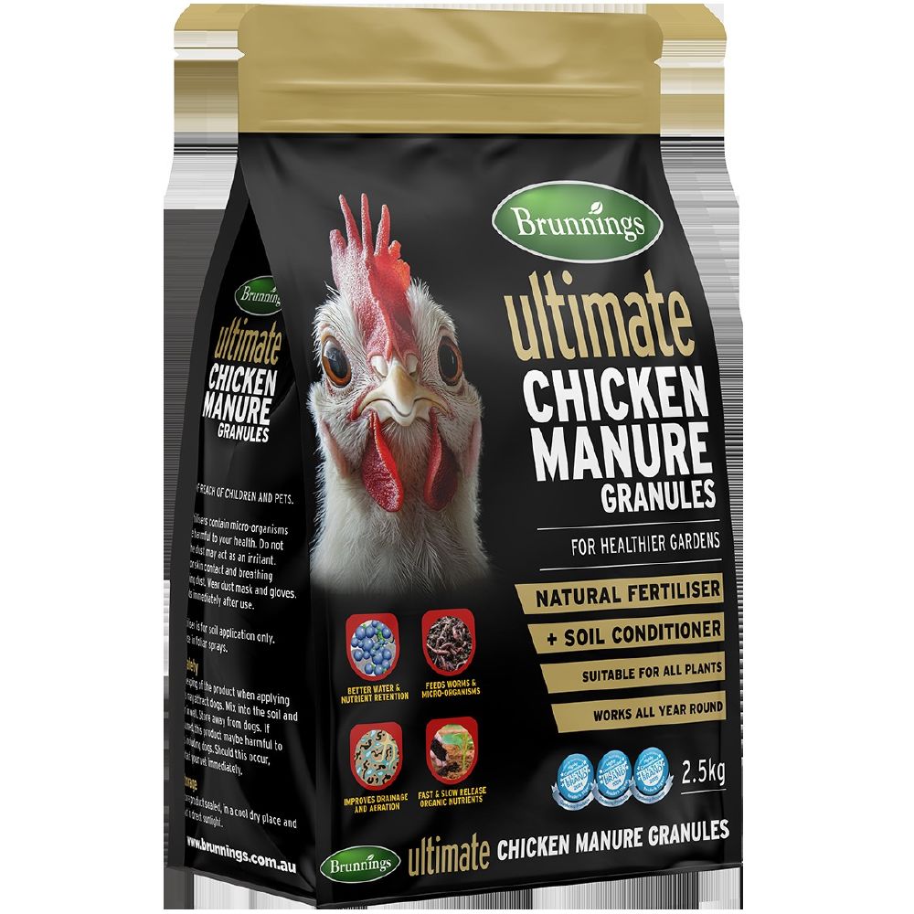 Brunnings Ultimate Chicken Manure Granules 2.5kg - Concentrated Organi