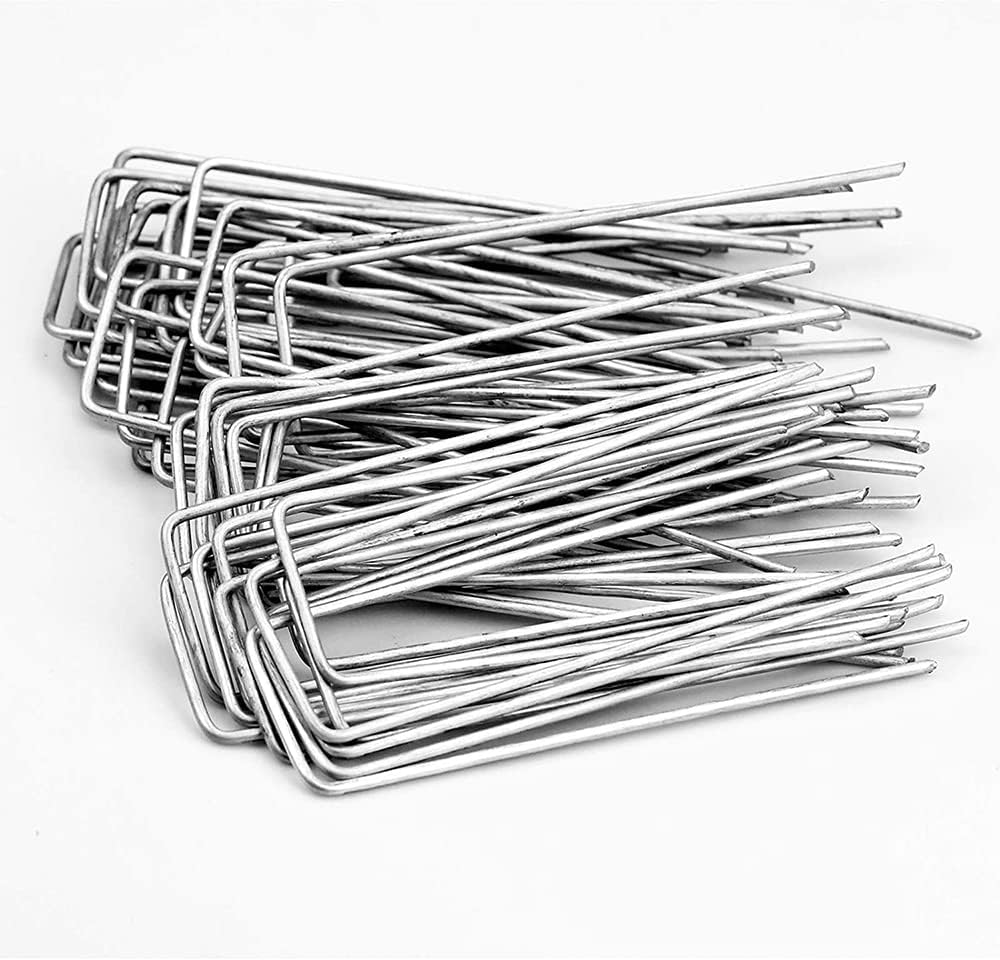 Galvanised Irrigation Peg - U Shape - 4mm Steel Pipe Anchor (Pack of 5