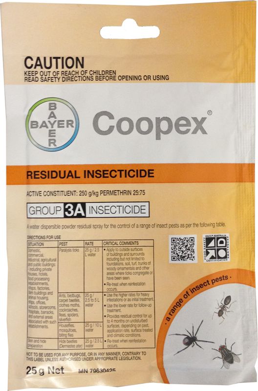 20x David Grays Coopex Residual Insecticide 25g – Professional Water-D