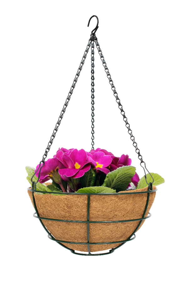 Beehive Hanging Basket - 25cm to 45cm Diameters - Green Wire Basket wi