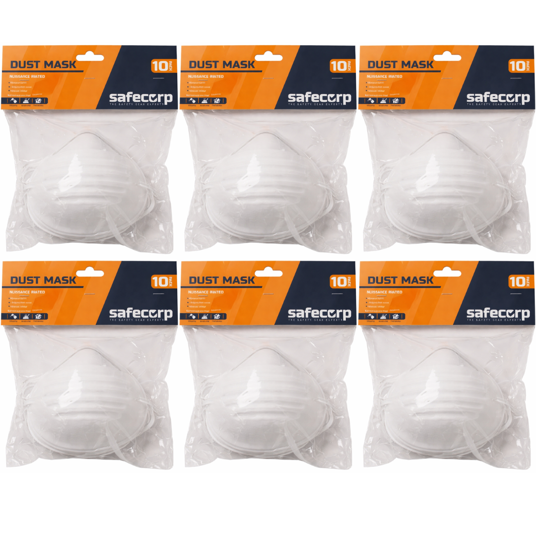 6 x Safecorp Nuisance Dust Masks - 10 Pack Disposable Irritant Protect