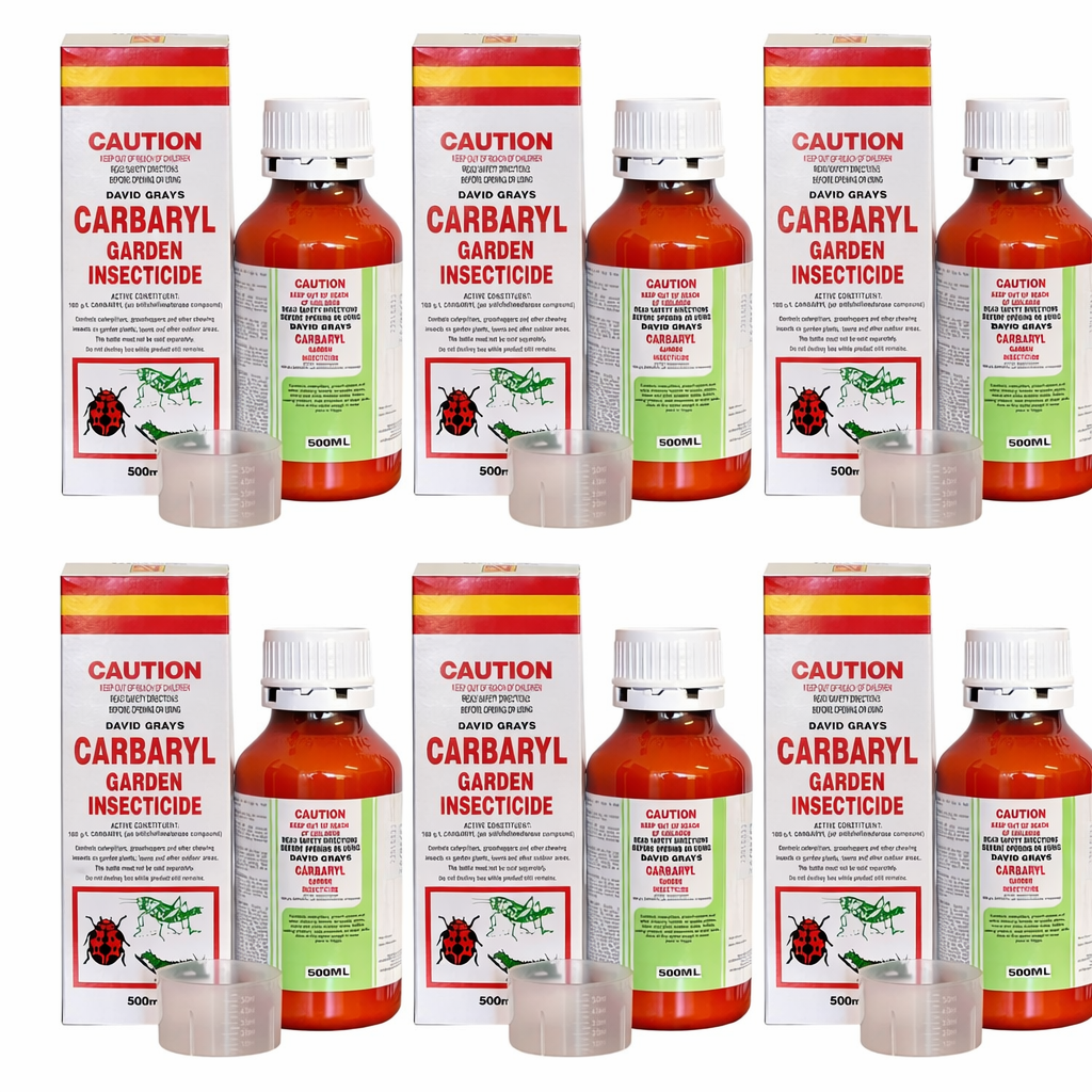 6 x David Grays Carbaryl Garden Insecticide 500ml – Broad-Spectrum Pes