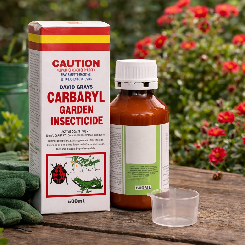6 x David Grays Carbaryl Garden Insecticide 500ml – Broad-Spectrum Pes
