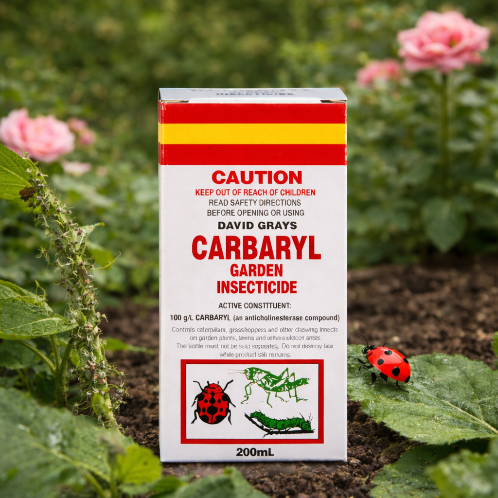 6x David Grays Carbaryl Garden Insecticide 200ml – Broad-Spectrum Pest