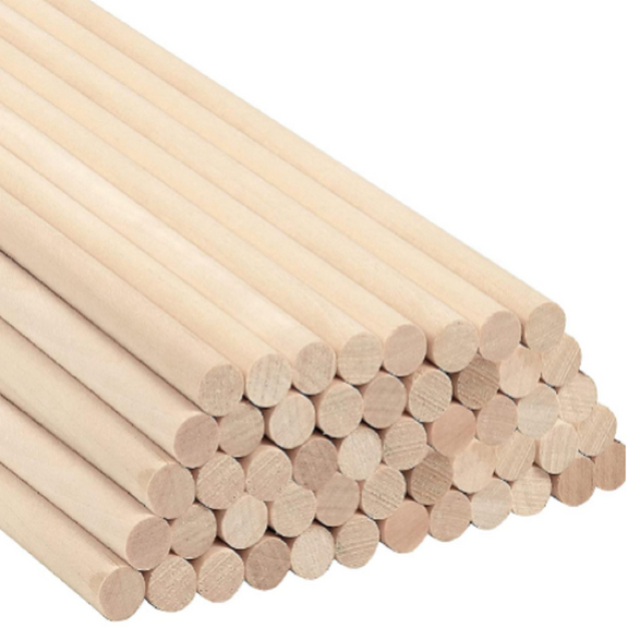 Hardwood Timber Dowel - 9.5mm x 1.8m - Sustainable White Meranti for C