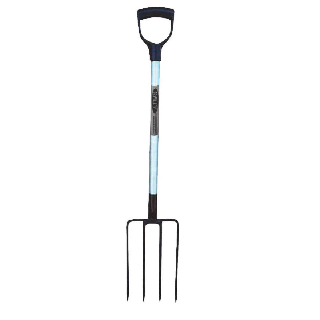All Metal Garden Fork - 1000mm Length - Heavy Duty Tool for Turning So