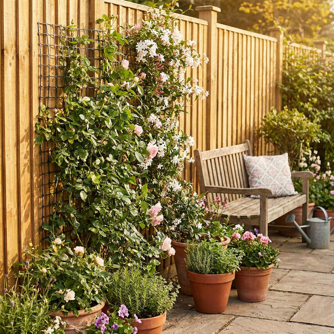 Rally Plastic Garden Trellis - 500mm x 6m - Climbing Plant Support & W