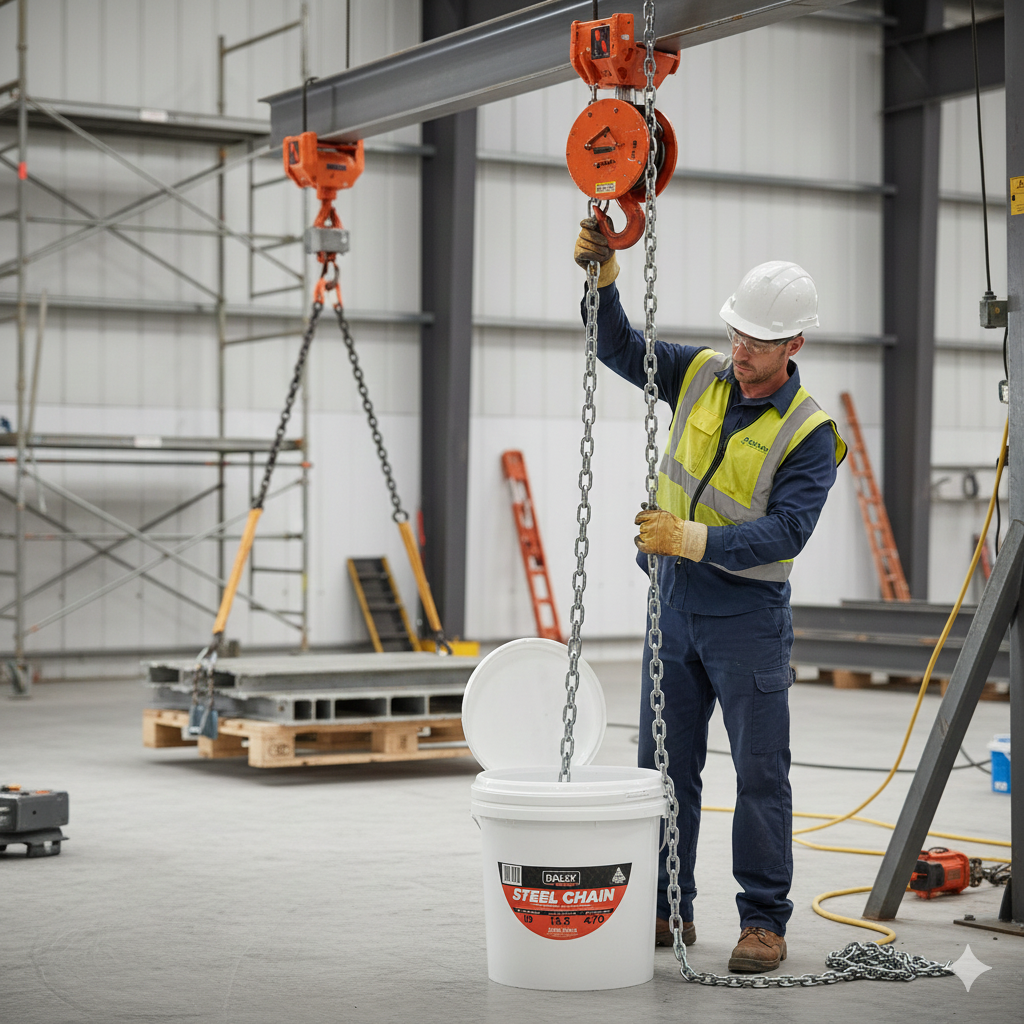 Steel Chain - 10mm x 25kg (Approx 13.5m) - Galvanised General Purpose