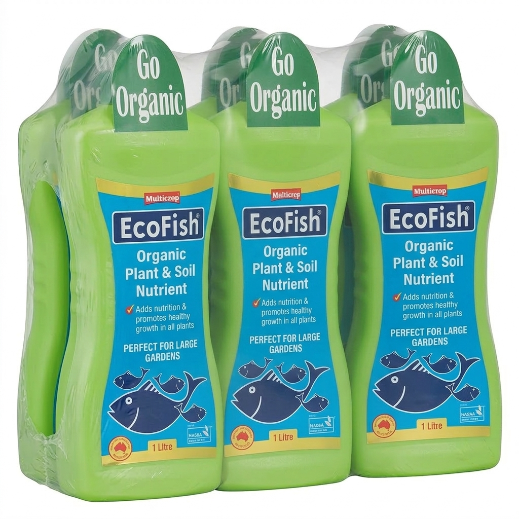 6 x Multicrop EcoFish Organic Plant & Soil Nutrient 1L – Certified Org