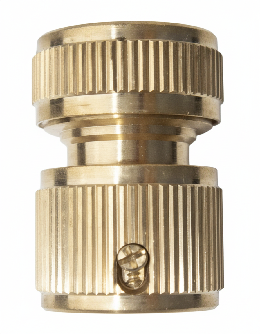 Ryset Brass Hose Connector - 12mm Solid Brass - Heavy Duty Quick-Conne