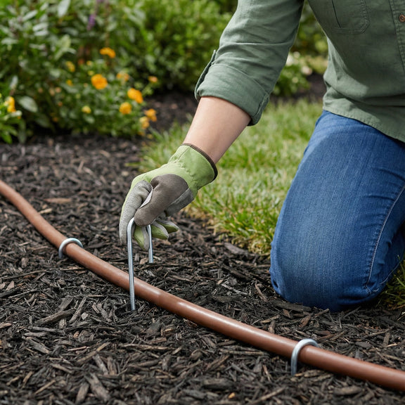 Galvanised Irrigation Pegs - J Shape - Heavy Duty Pipe Anchor (Pack of