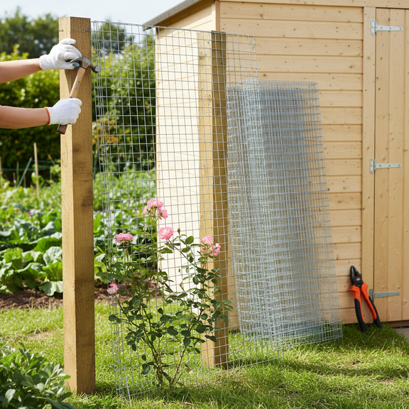 Rally Weld Mesh Panel - 2.4m x 1200mm - 100mm Heavy Duty 4.0mm Grid fo