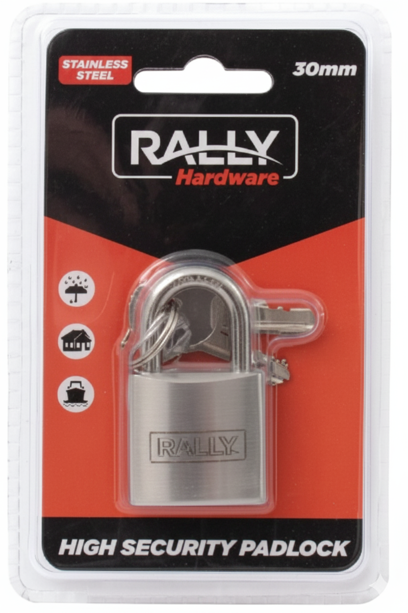 Stainless Steel Security Padlock - 30mm - Weather Resistant Lock for O