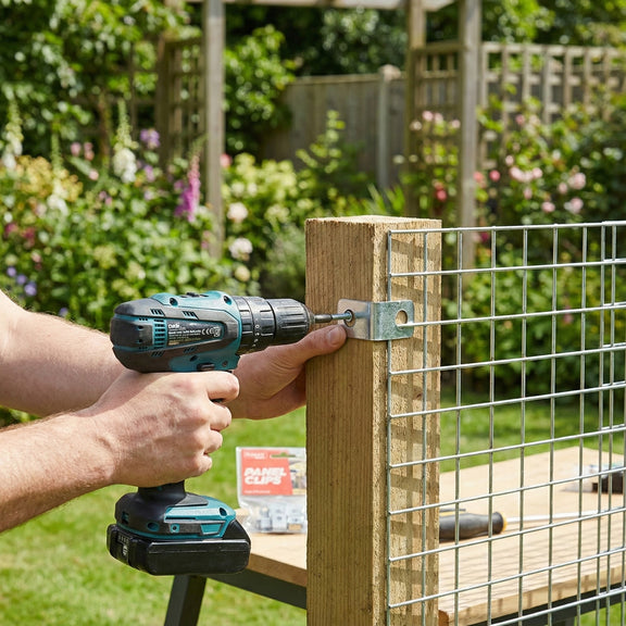 Rally Mesh Panel Clips - Galvanised Steel (10 Pack) - U-Clips for Atta