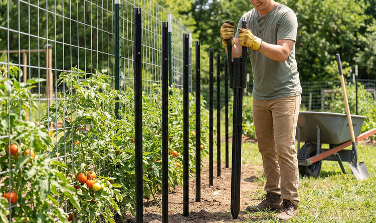 Rally Y-Post Light - 300mm to 2400mm - Black Bitumen Star Pickets for
