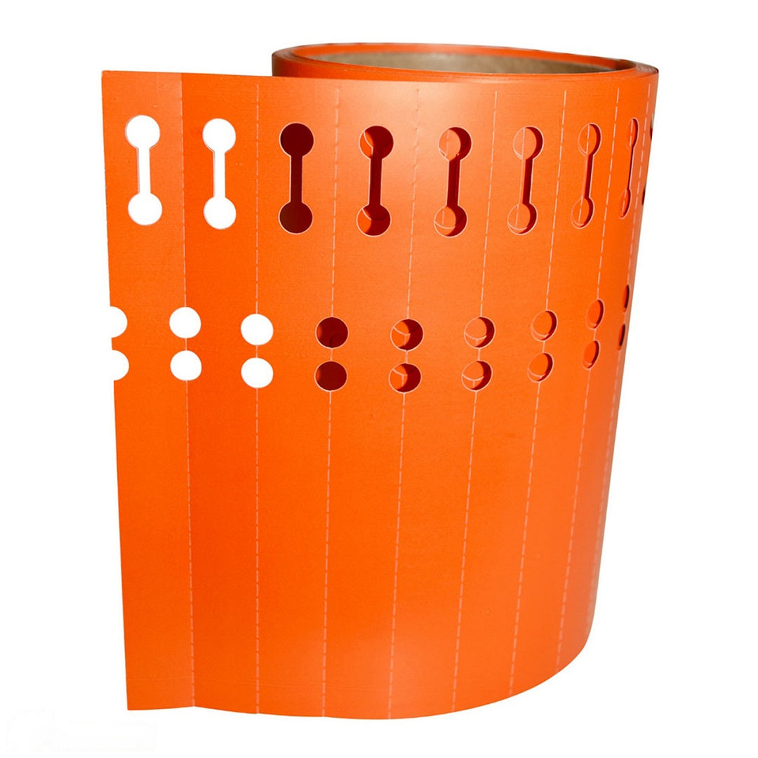 Orange Locking Plant Tags - 160mm X 16mm, 1000 Per Roll - Pvc Loop Lab