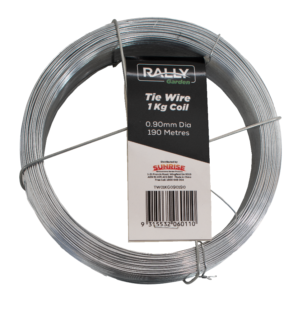 Rally Galvanised Tie Wire - 1kg Roll - Yellow Tag - Multipurpose Bindi