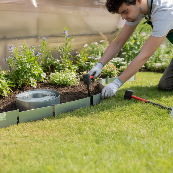 Steel Edging Pegs - 300mm - For Securing Metal Garden Borders