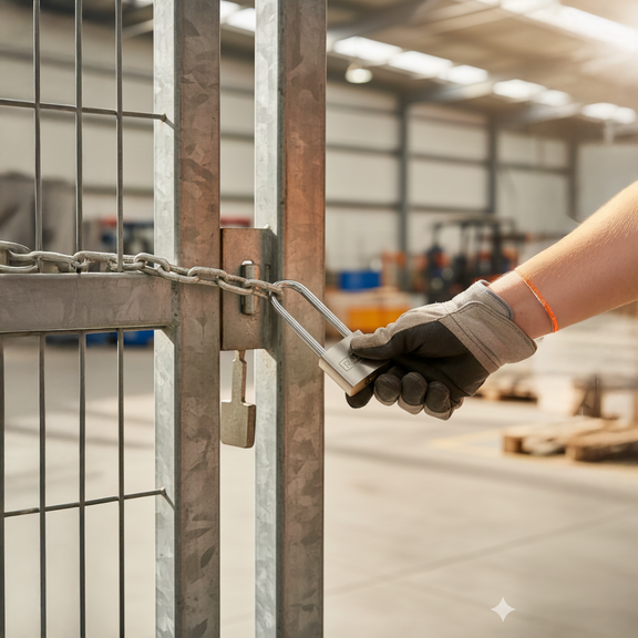 Stainless Steel Security Padlock - 40mm Long Shackle - Weatherproof Lo