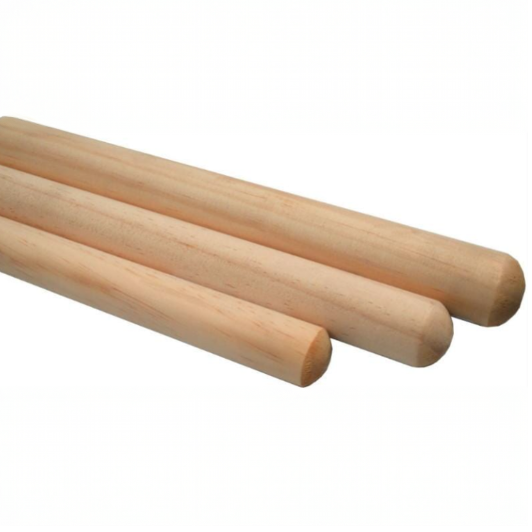 Hardwood Broom Handle - 25mm x 1.35m - Sustainable White Meranti Timbe