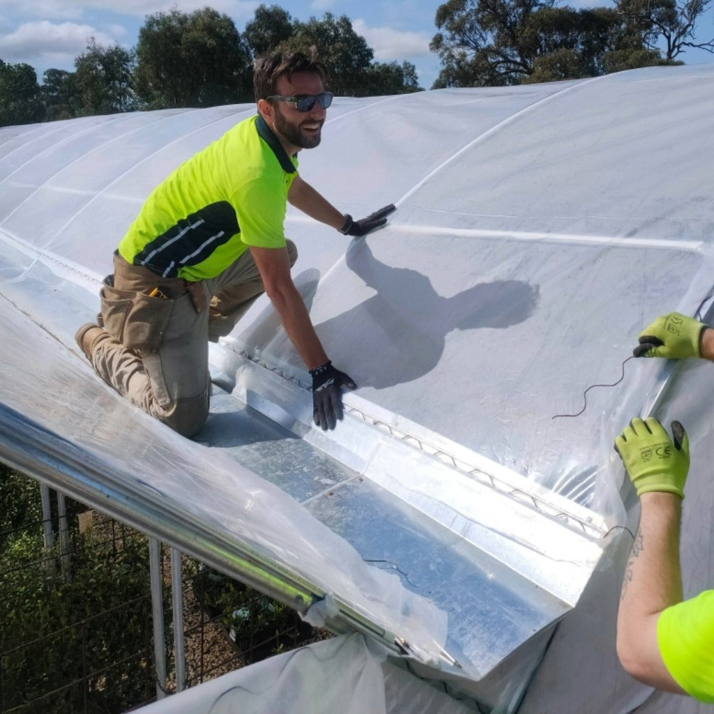 Multispan Gutters Galvanised Steel 3m | Greenhouse & Polytunnels