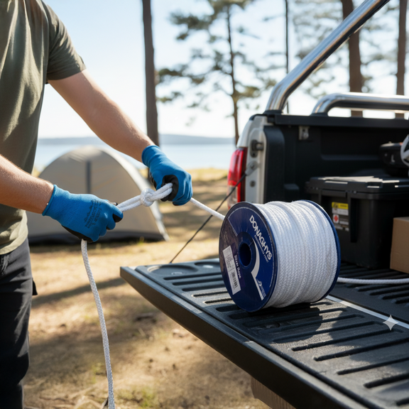 Silver Rope - 12mm x 80m - High-Strength Polypropylene Industrial Cord