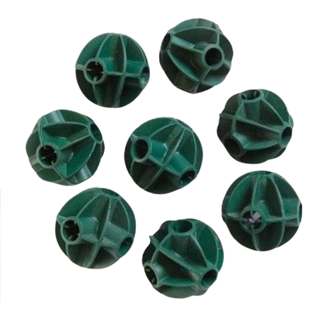 6 Way Cane Connectors Pack of 8 - Suits Up to 12mm Diameter Canes & Tu