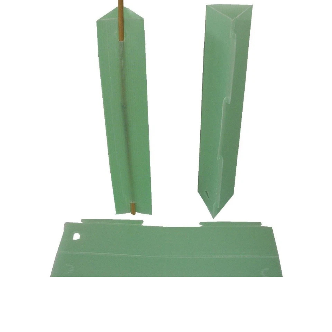 Fluted Plastic Vine Guards - 90mm Triangular Profile (450mm & 600mm Le