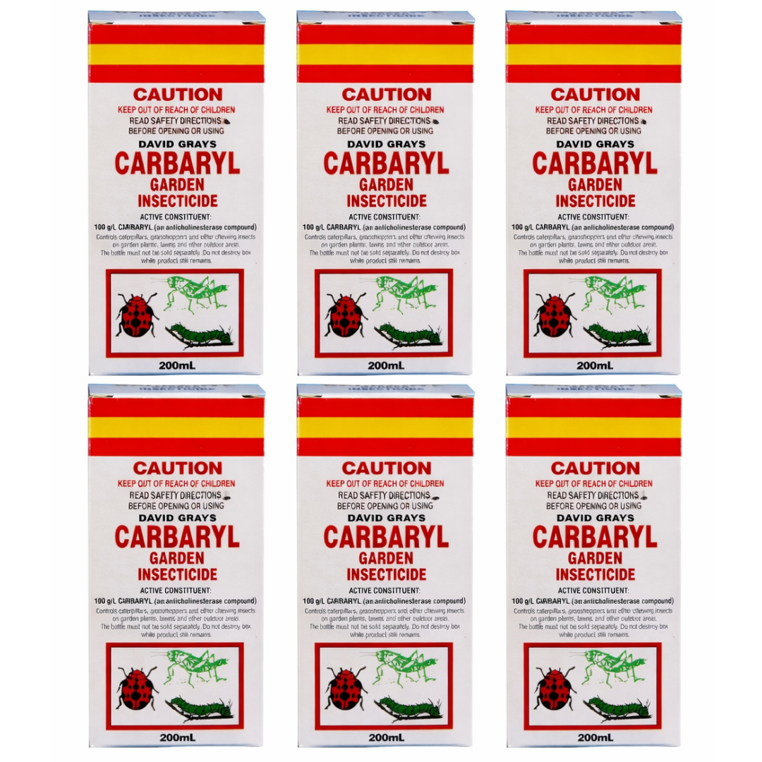 6x David Grays Carbaryl Garden Insecticide 200ml – Broad-Spectrum Pest