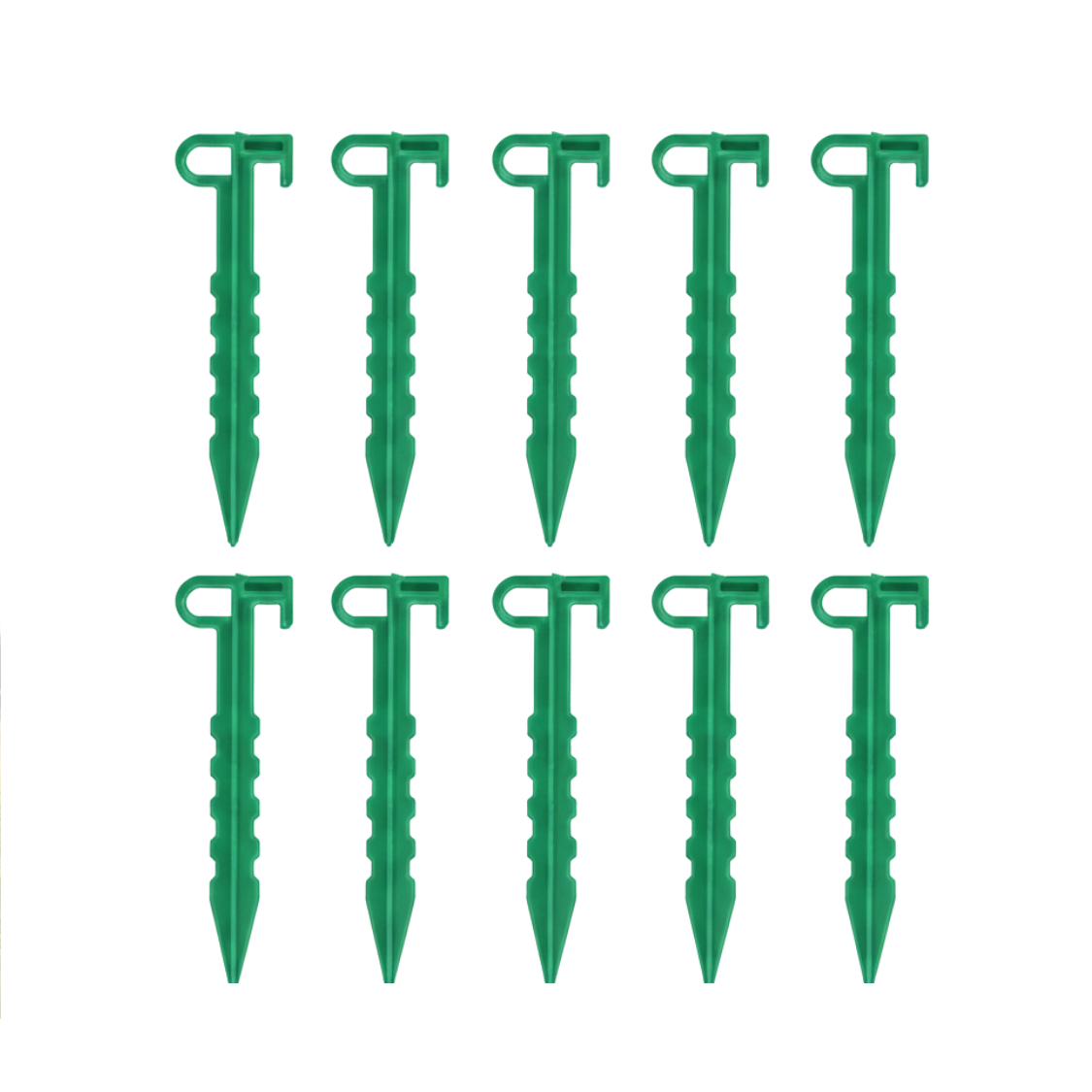 Multi-purpose Garden Pegs (10 Pack) - Uv Stabilized Plastic With Barbe