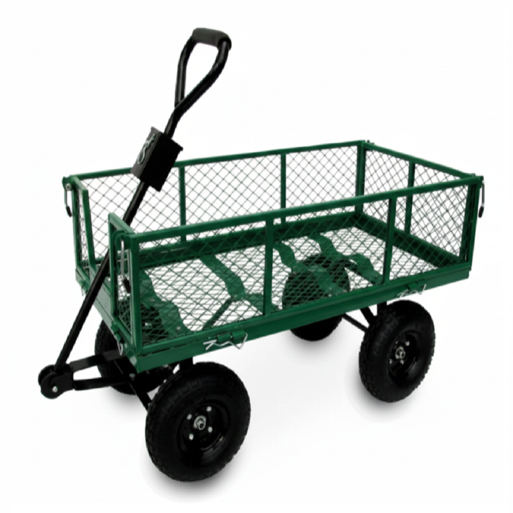 Heavy Duty Mesh Cart - Large Utility Garden Wagon - 1210mm x 610mm Dec